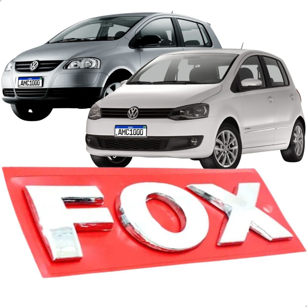 Emblema Fox 2003 a 2020 Cromado - adoromeucarro
